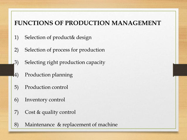 Introduction to Production management | PPT