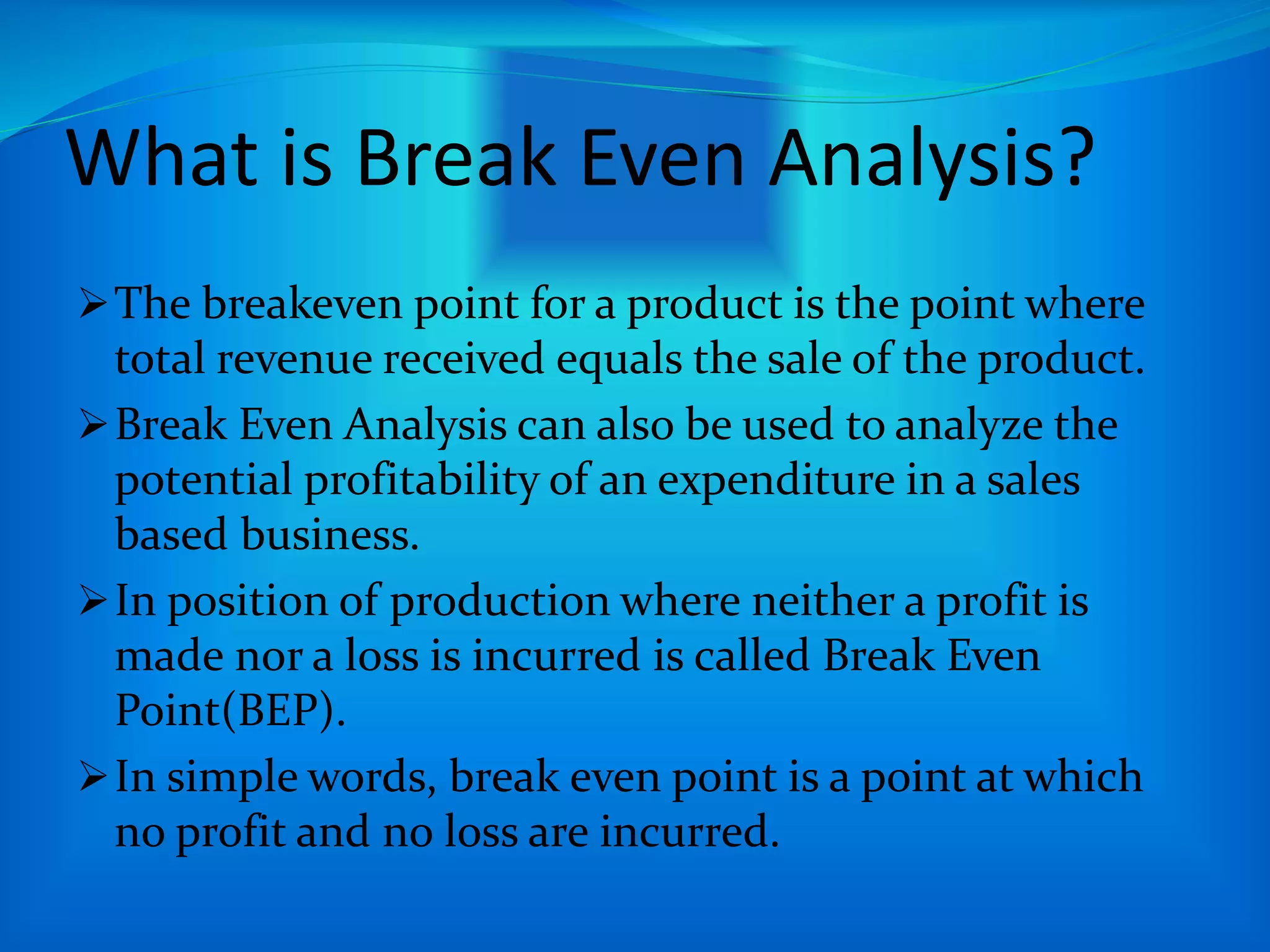 What is Break Even Analysis. | PPTX | Business Accounting & Finance ...