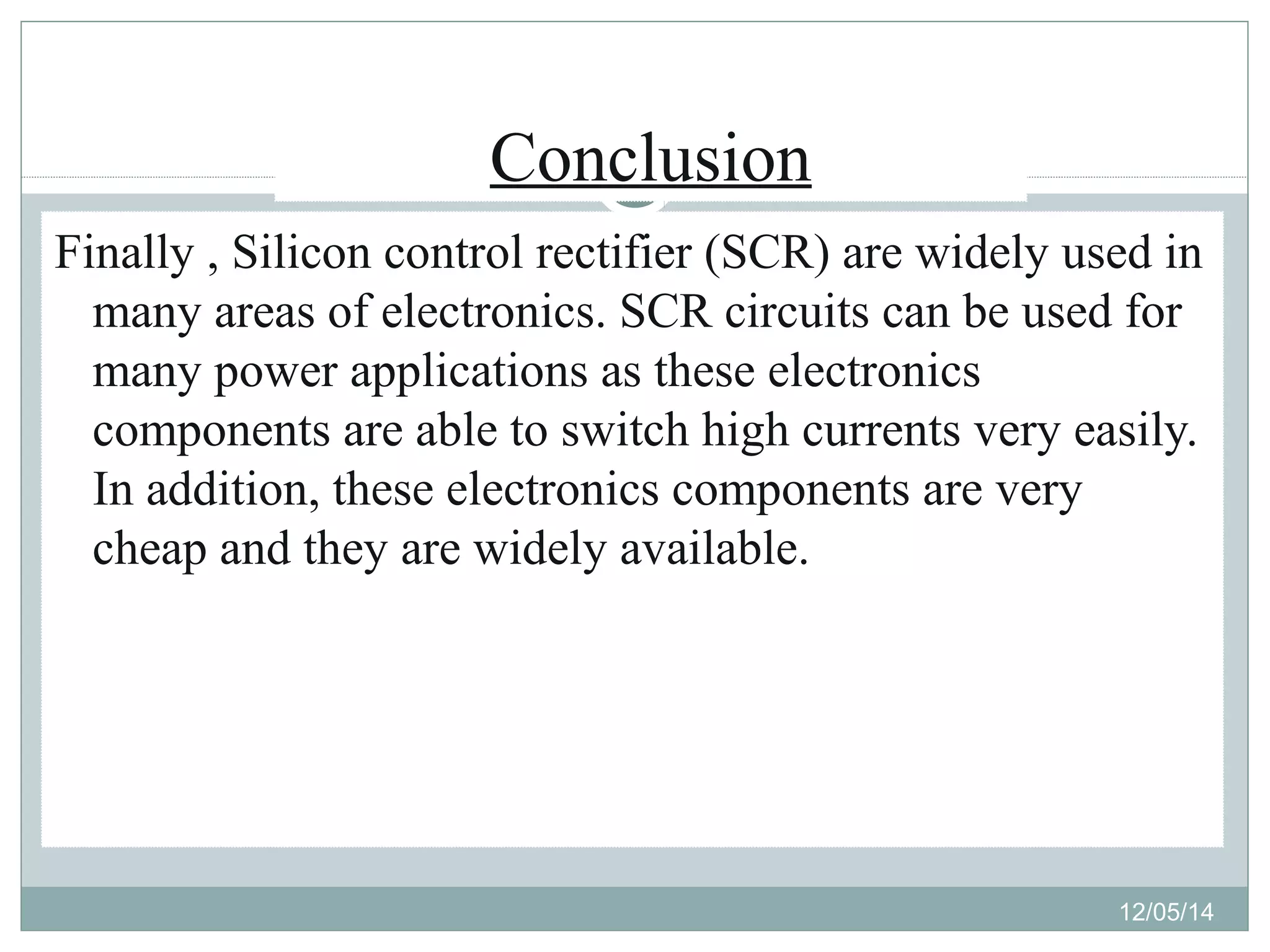Silicon control rectifier | PPT