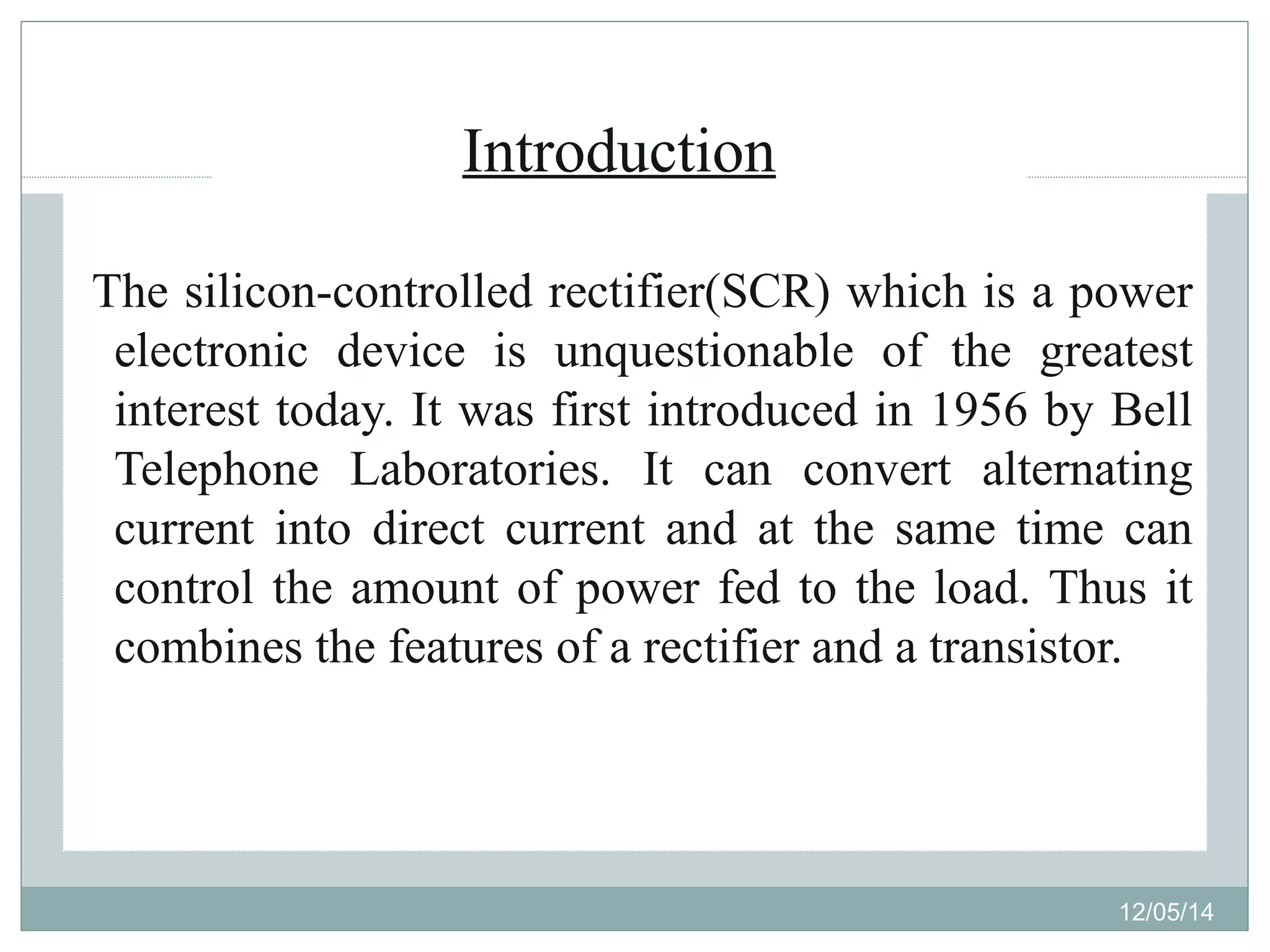 Silicon control rectifier | PPT