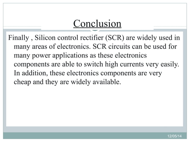 Silicon control rectifier | PPT