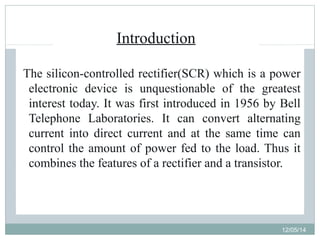 Silicon control rectifier | PPT