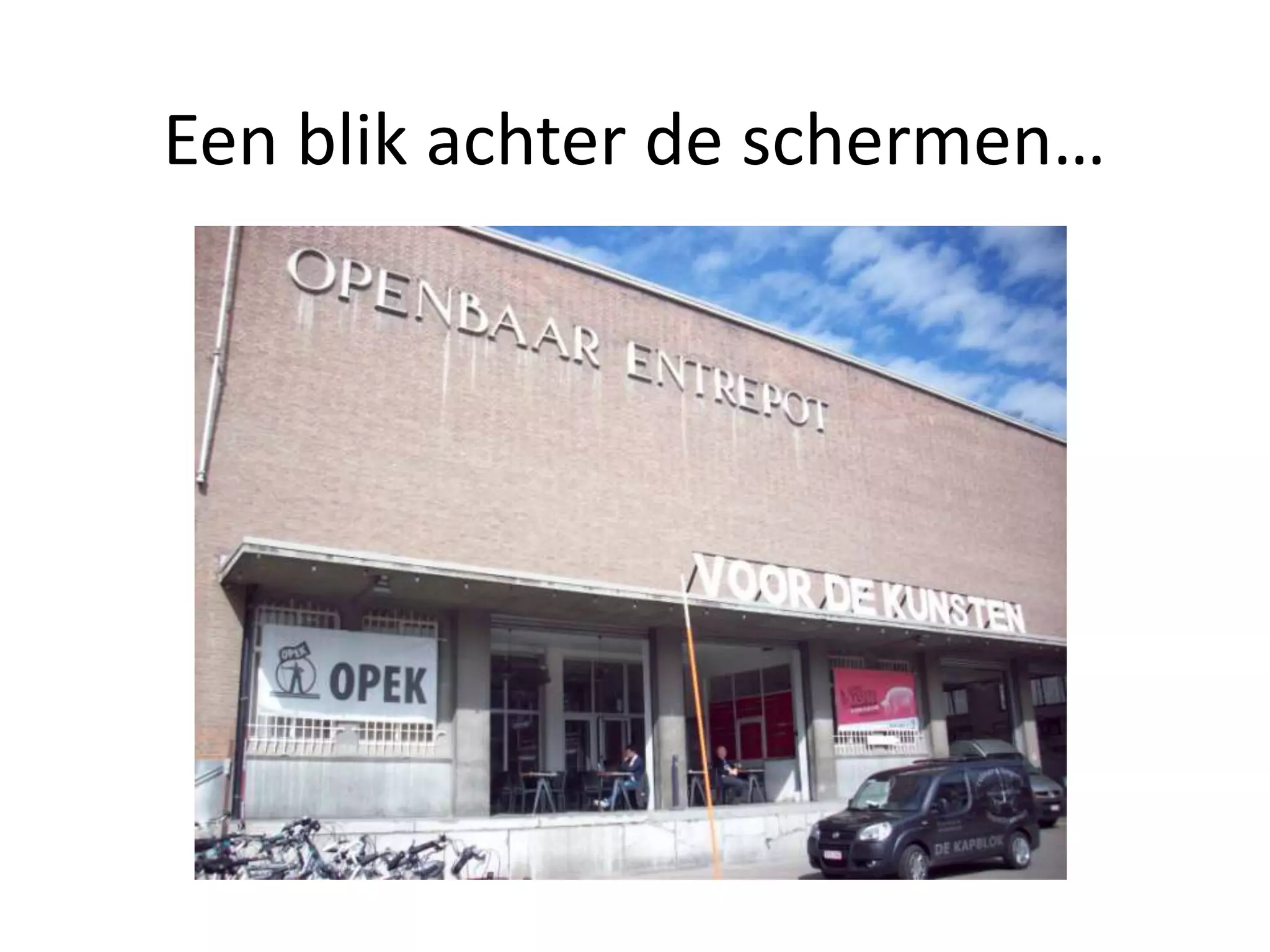 Een blik achter de schermen | PPTX