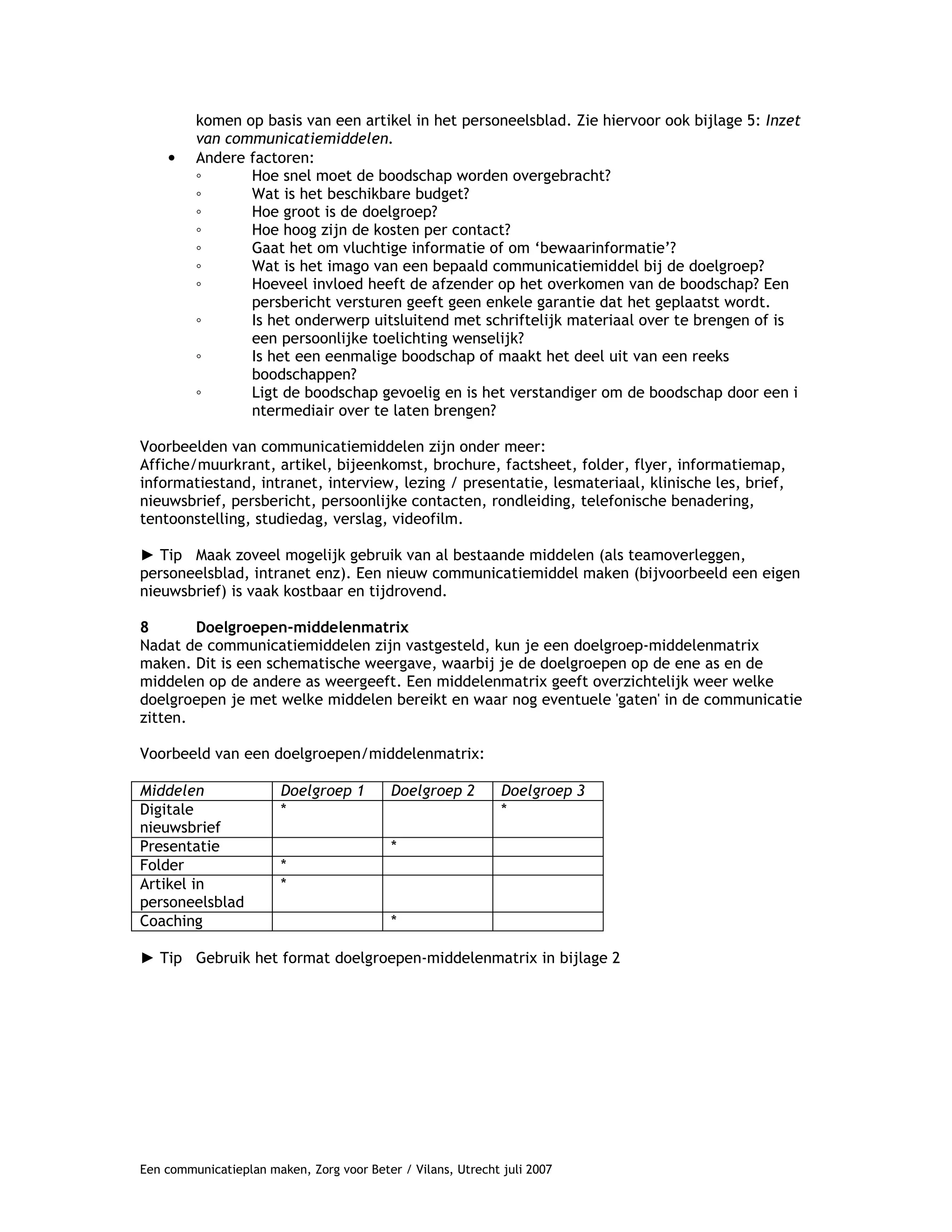 Een communicatieplan maken | PDF