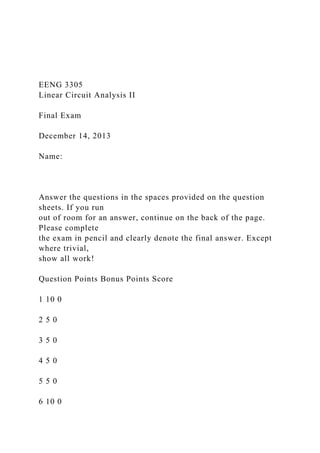 EENG 3305Linear Circuit Analysis IIFinal ExamDecembe.docx