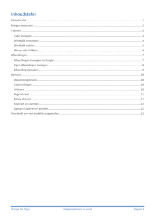 Eenvoudige stappenplannen maken met word | PDF