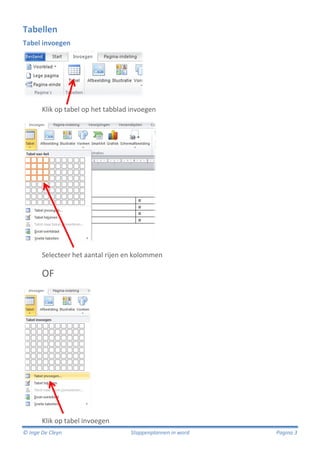 Eenvoudige stappenplannen maken met word | PDF