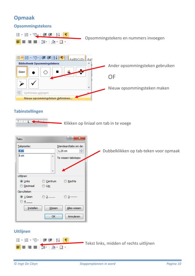 Eenvoudige stappenplannen maken met word | PDF