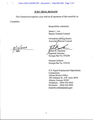 EEOC vs SPENCER REED COMPLAINT | PDF | Legal Services Industry | Industries