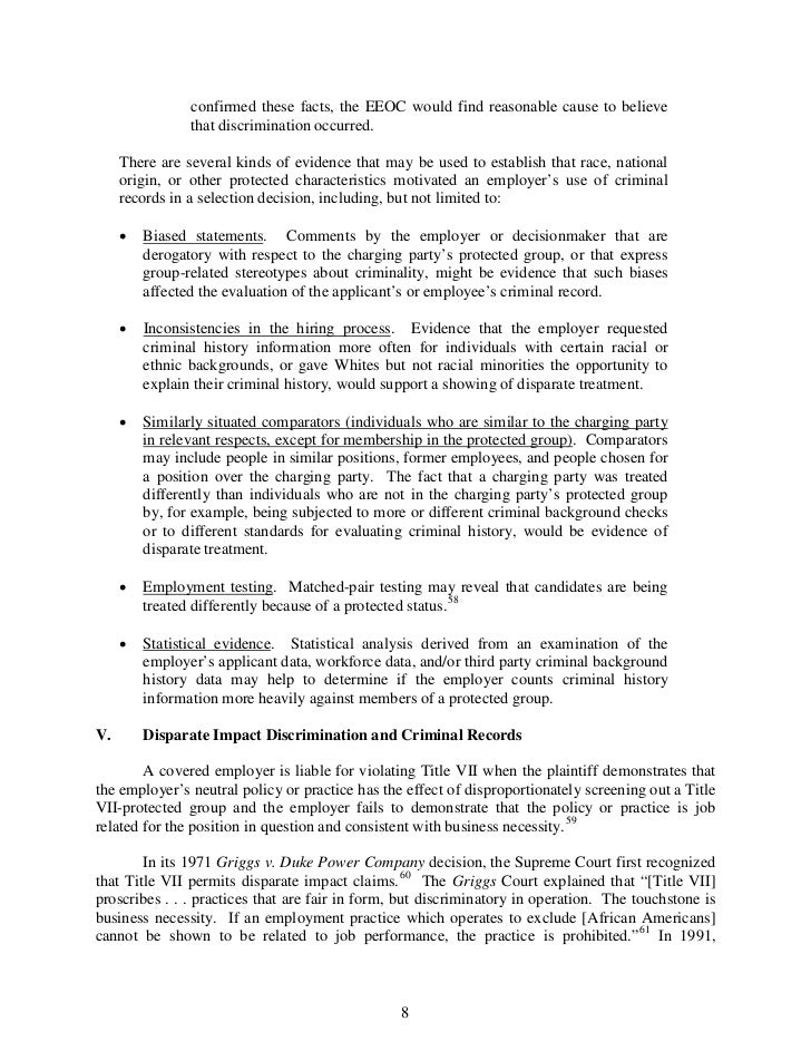 EEOC Enforcement Guidance on the Consideration of Arrest and Convicti…