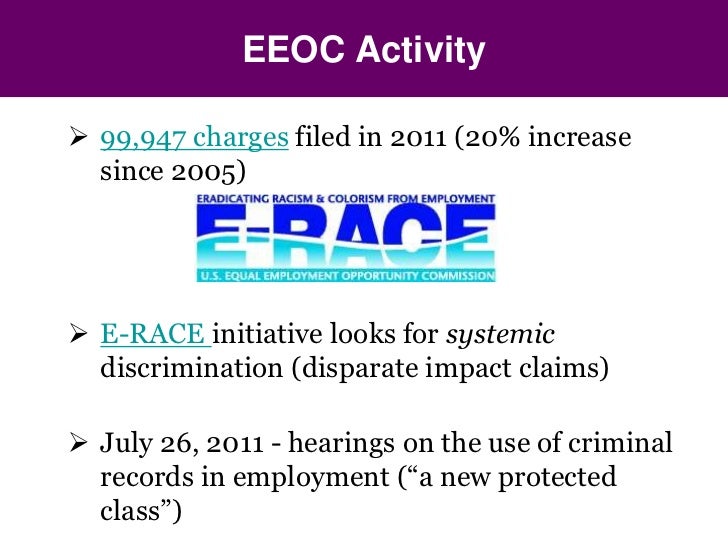 PPT: First Glance: The EEOC's New Guidance on Using Criminal Records