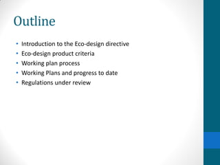 Eco-design working plans | PDF