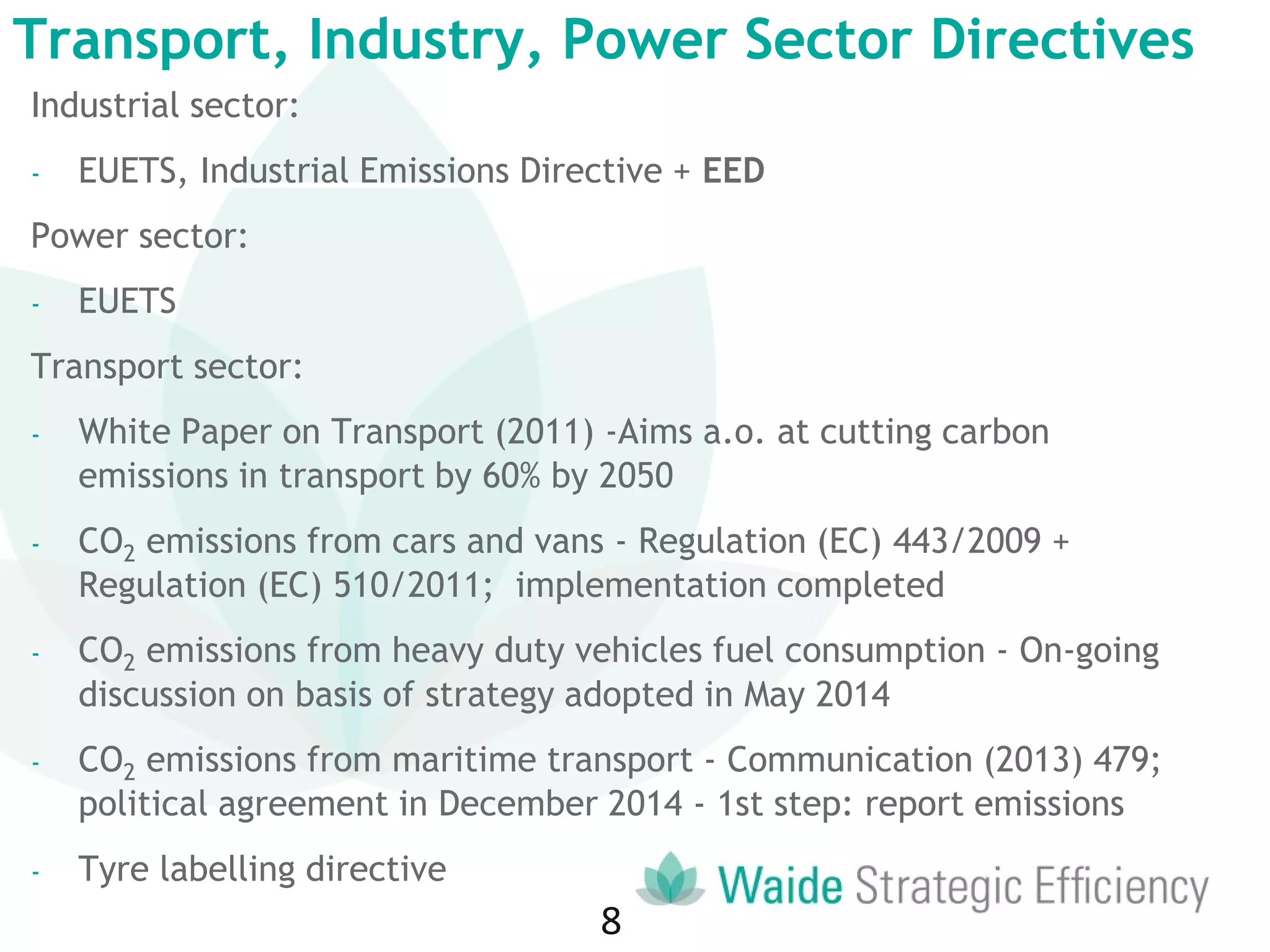 Introduction to the Energy Efficiency Directive | PDF