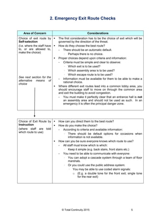 Emergency Evacuation Checklist Jim Burtles | PDF