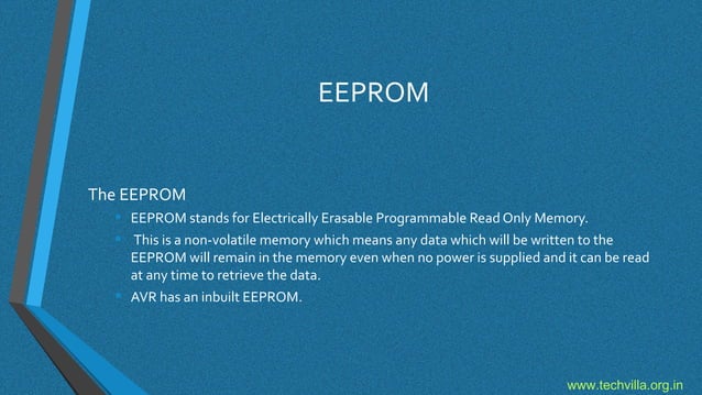 EEPROM Part-21 | PPT | Data Storage and Warehousing | Computing