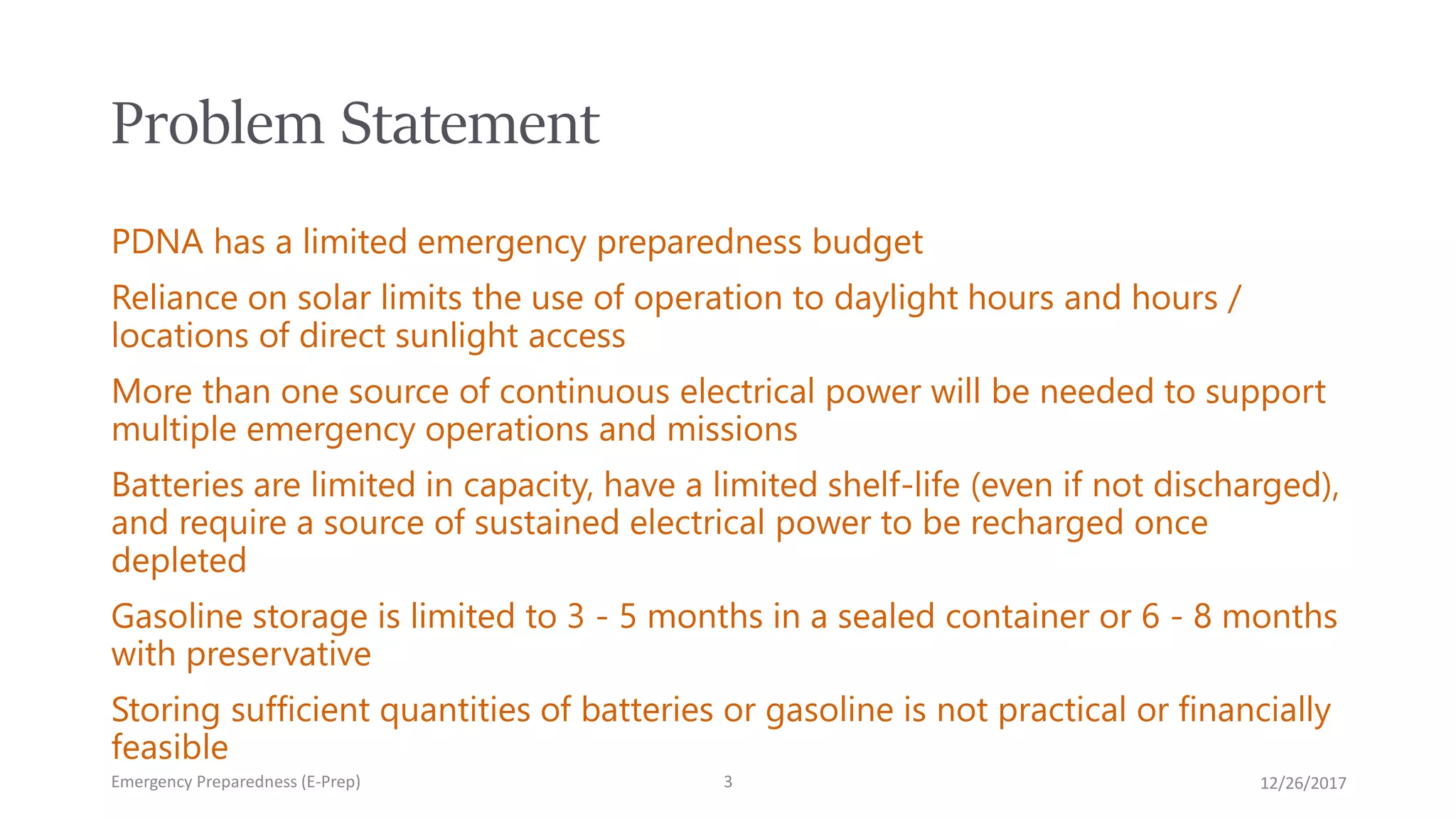 Emergency Electric Power Source Best Practice | PPT