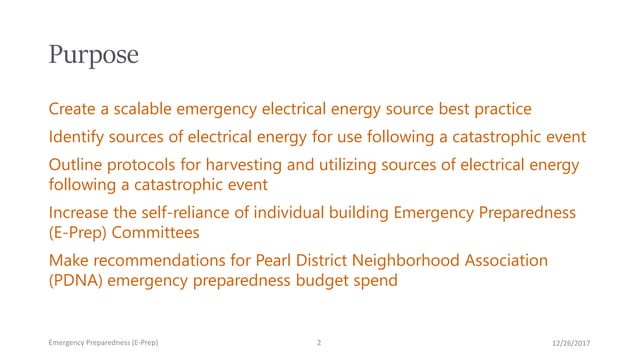 Emergency Electric Power Source Best Practice | PPT