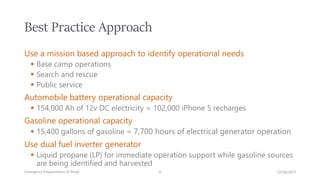 Emergency Electric Power Source Best Practice | PPT