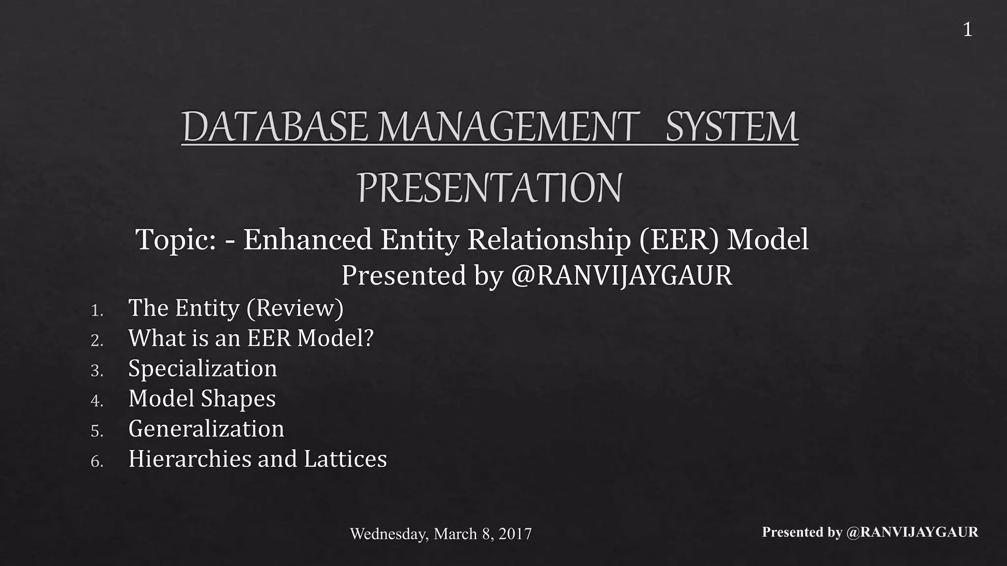 EER Modeling | PPT