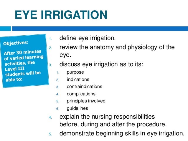 Contraindications To Eye Irrigation