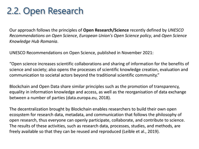 Building A Blockchain Based Reputation Infrastructure For Open Research