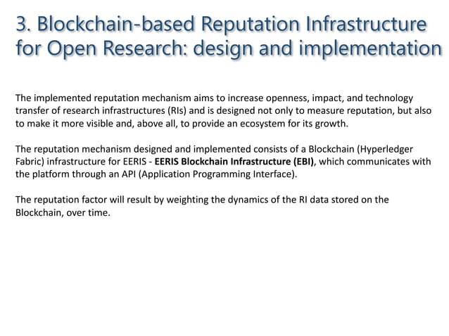 Building A Blockchain Based Reputation Infrastructure For Open Research