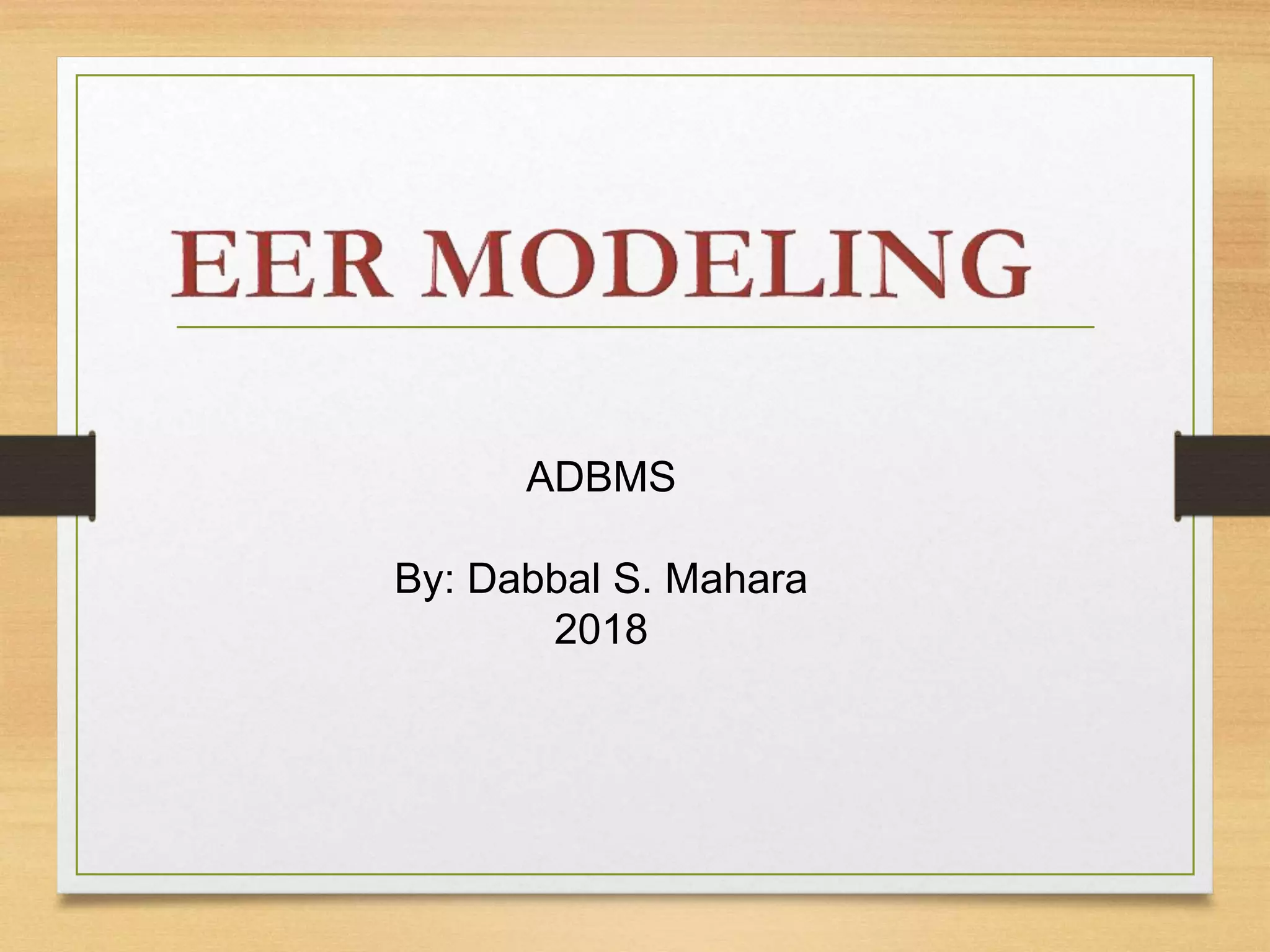 EER modeling | PPTX