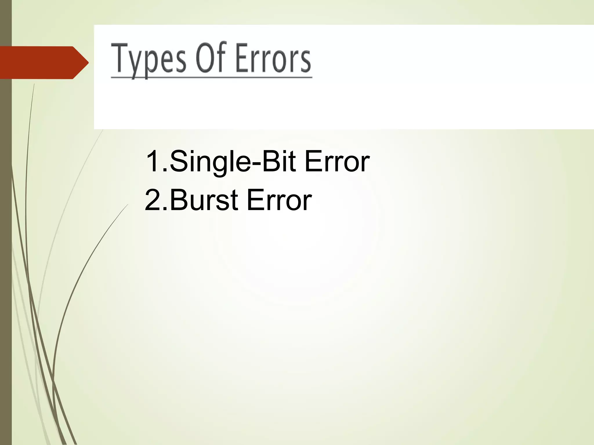 Error Detection And Correction Presentation Ppt