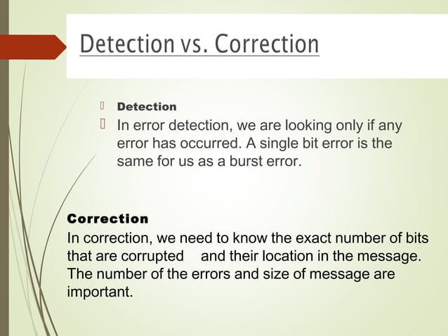 Error detection & correction presentation | PPT
