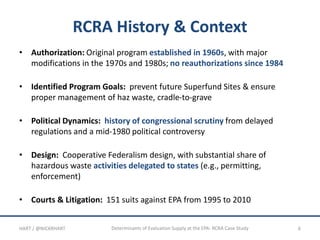 Determinants of Evaluation Supply at the US EPA: A Case Study of the ...