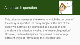 Extended Essey rubric | PPTX | Educational Assessment | Education