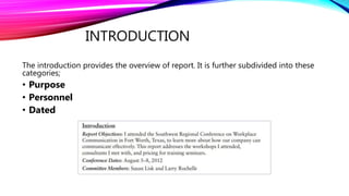 Report Writing (Investigative Report) | PPTX