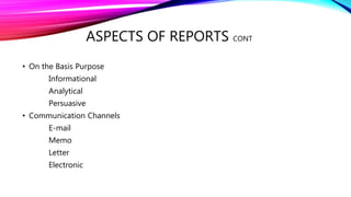 Report Writing (Investigative Report) | PPTX