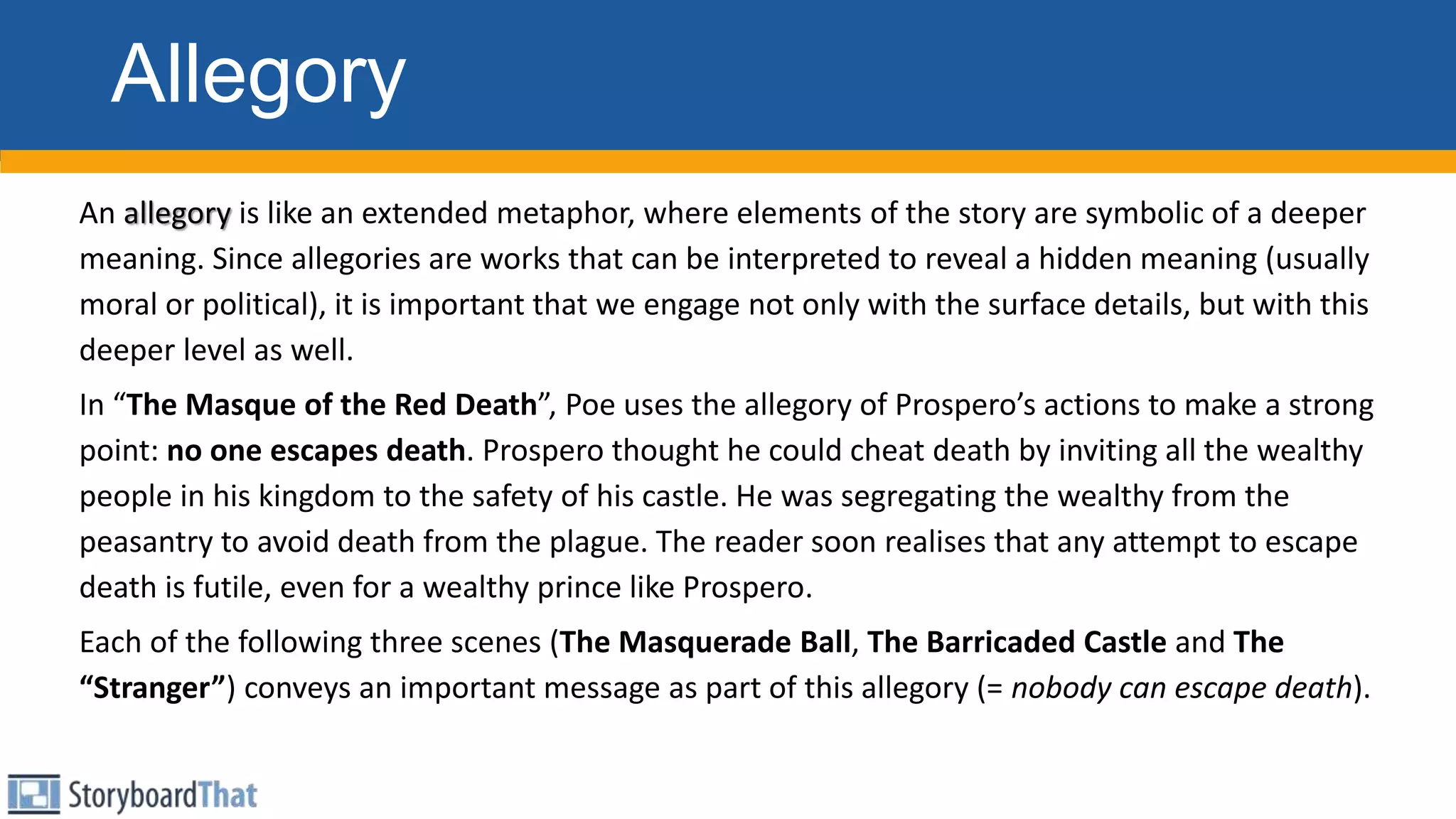 The Masque of the Red Death [Allegory] Activity.pptx