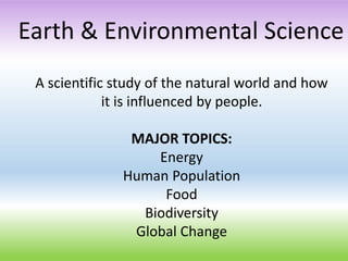 EES Class Introduction | PPTX | Environment | Science