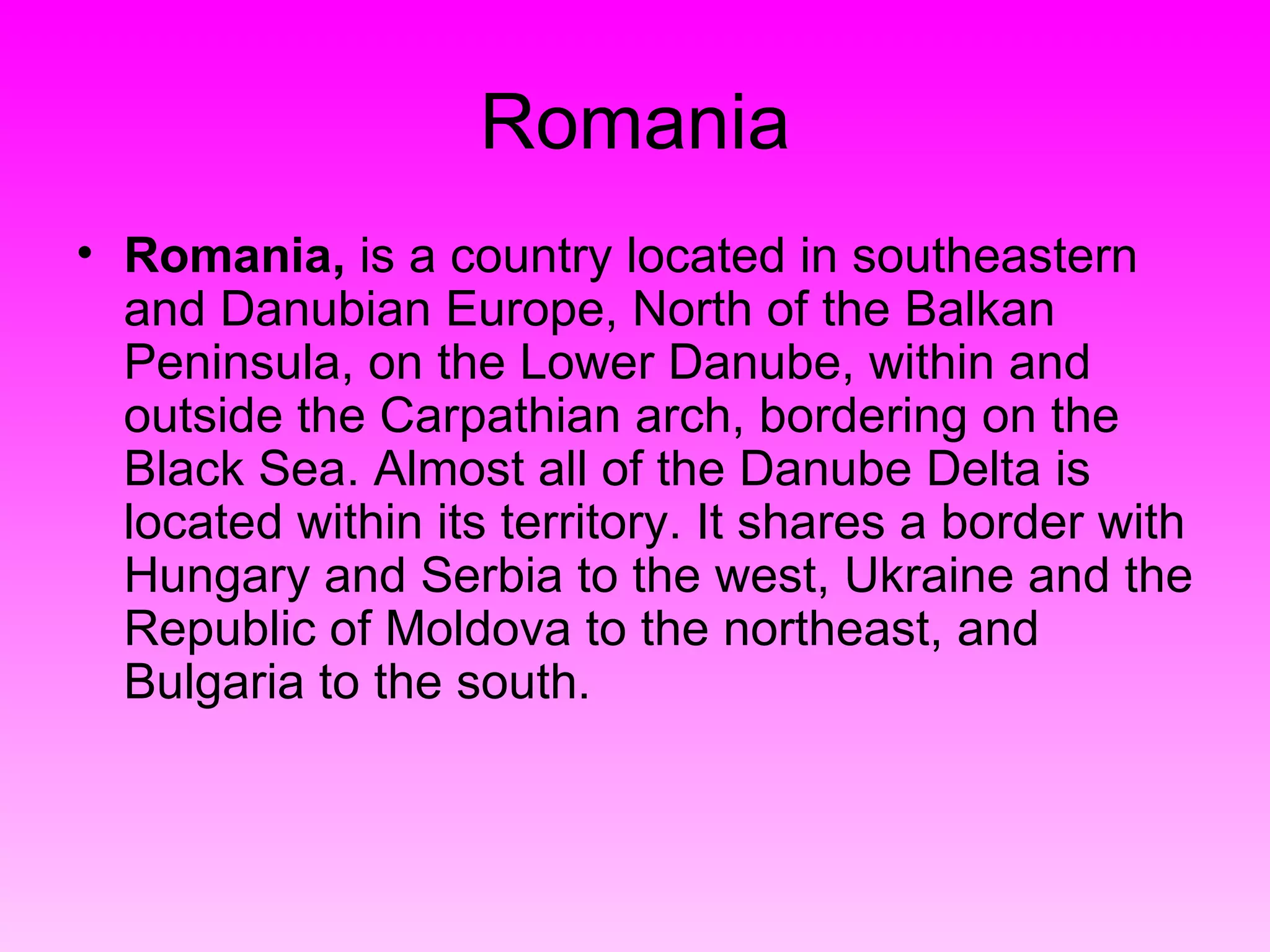Romania | PPT