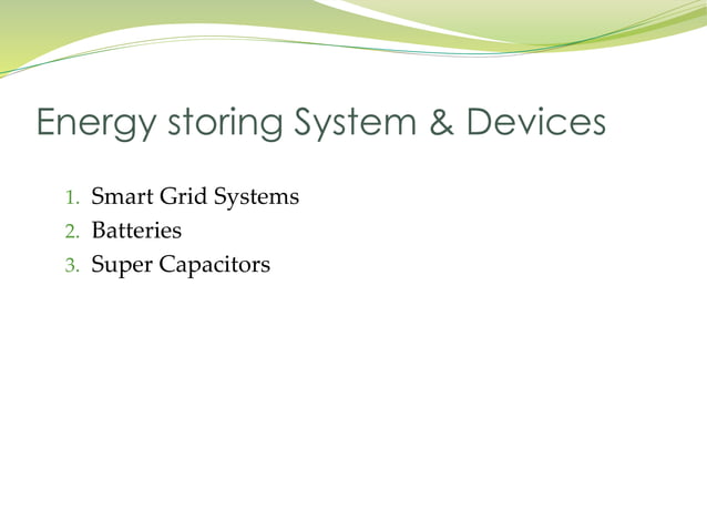 Energy, Enviroment and Society - Energy Storage | PPTX | Power and ...