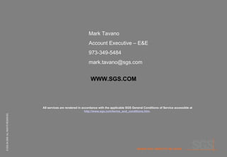 SGS Services Overview | PPT