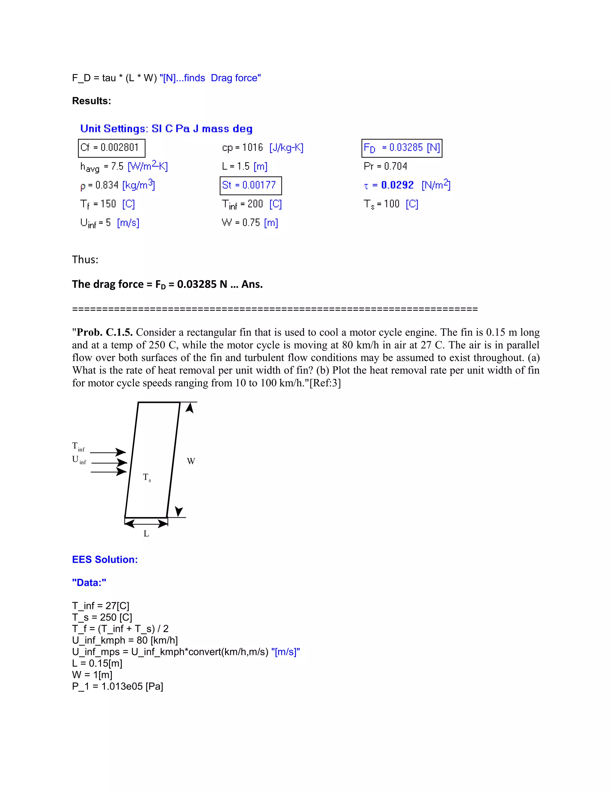 EES Functions and Procedures for Forced convection heat transfer | PDF