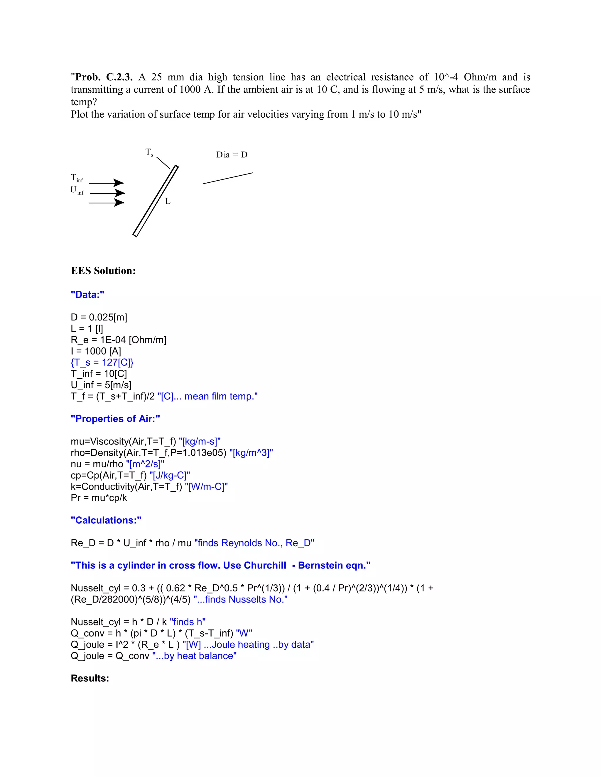 EES Functions and Procedures for Forced convection heat transfer | PDF ...