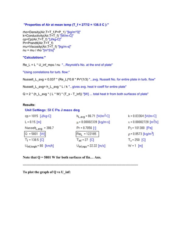 EES Functions and Procedures for Forced convection heat transfer | PDF ...