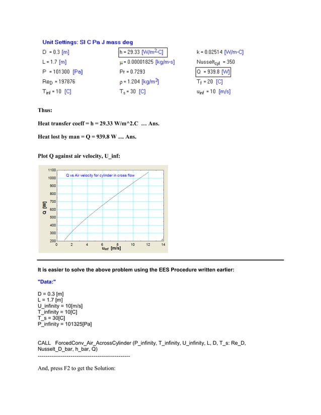 Ees Functions And Procedures For Forced Convection Heat Transfer Pdf Physics Science