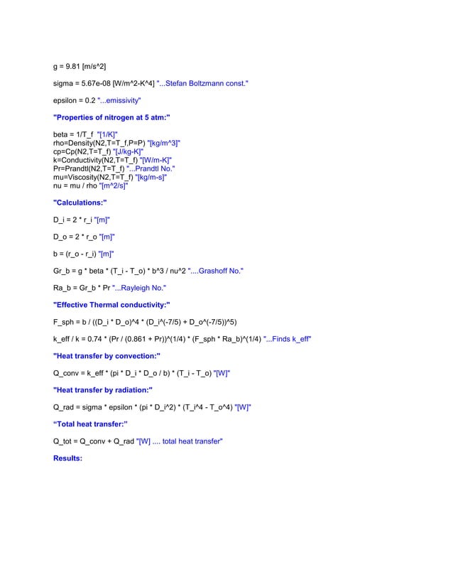 EES Functions and Procedures for Natural convection heat transfer | PDF
