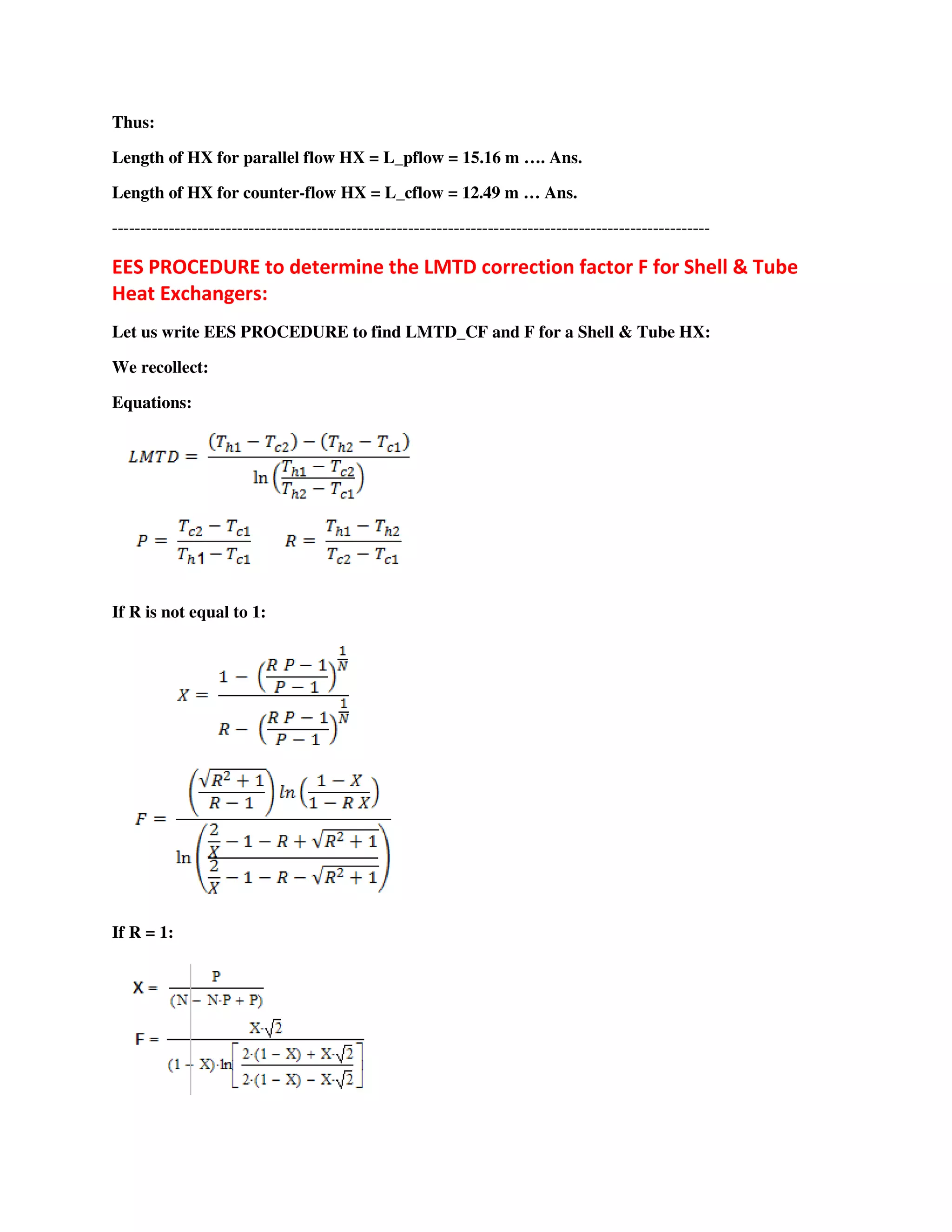 EES Procedures and Functions for Heat exchanger calculations | PDF