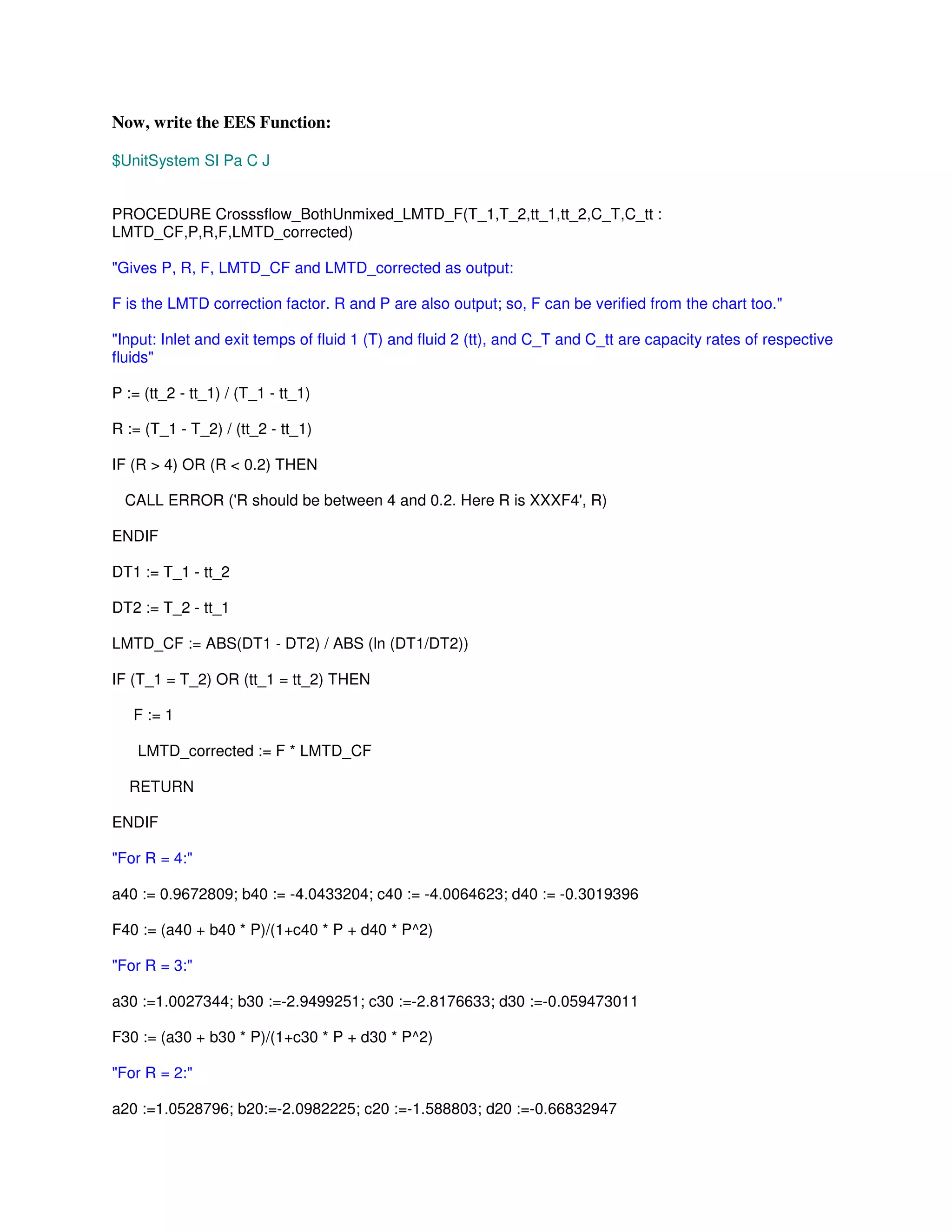EES Procedures and Functions for Heat exchanger calculations | PDF