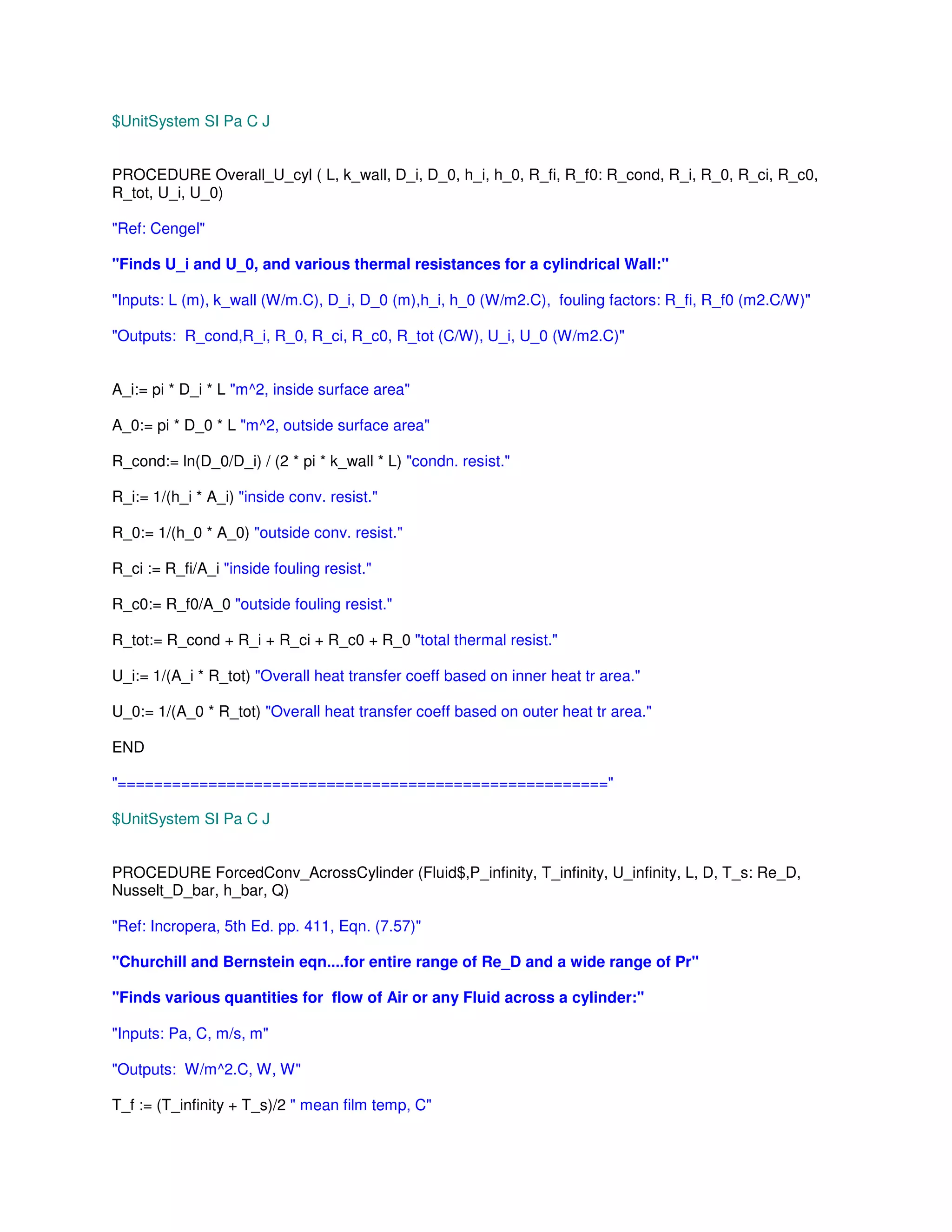 EES Procedures and Functions for Heat exchanger calculations | PDF