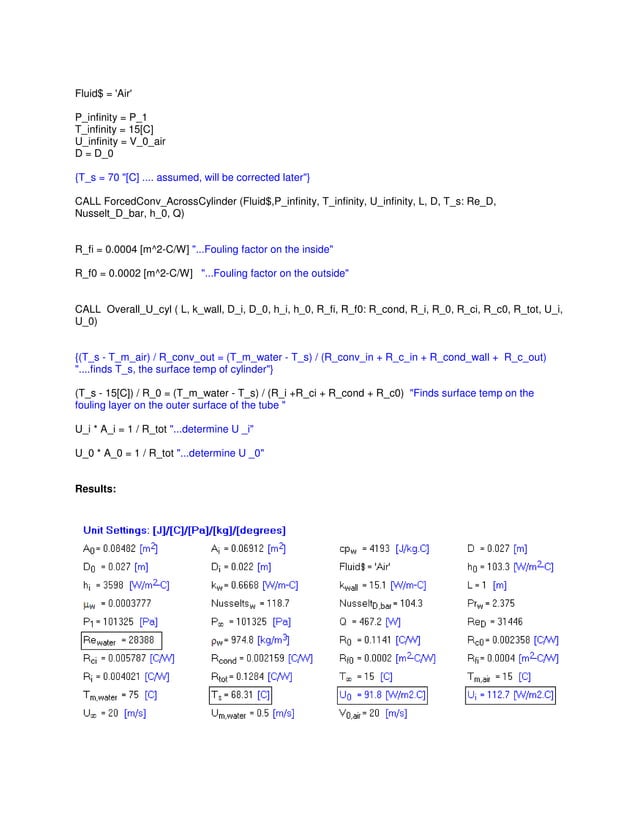 EES Procedures and Functions for Heat exchanger calculations | PDF