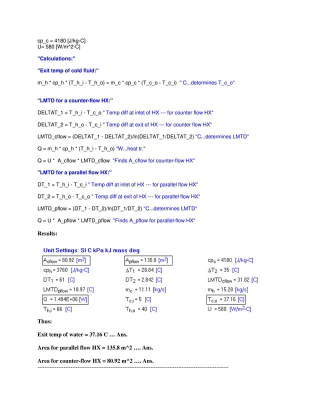 EES Procedures and Functions for Heat exchanger calculations | PDF