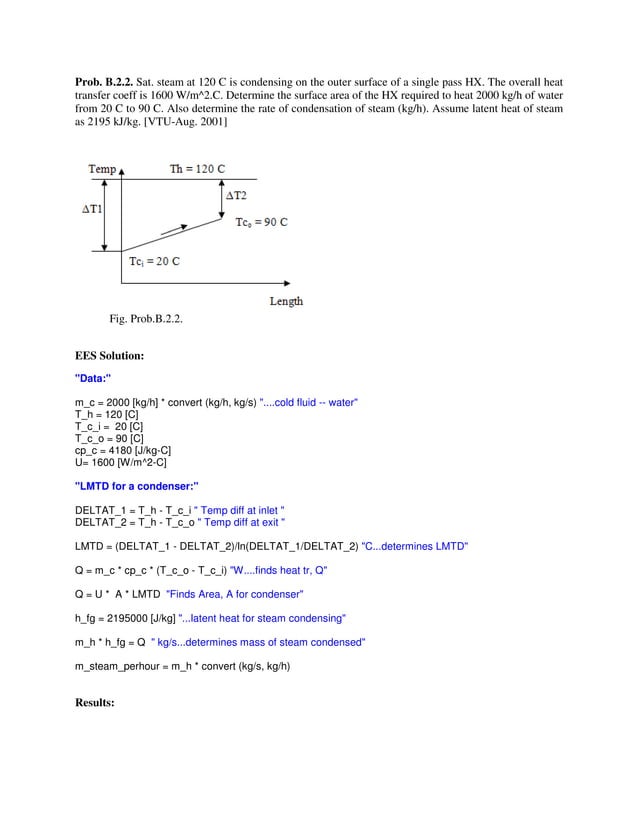 EES Procedures and Functions for Heat exchanger calculations | PDF