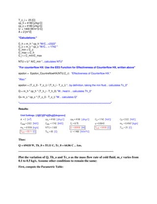 EES Procedures and Functions for Heat exchanger calculations | PDF